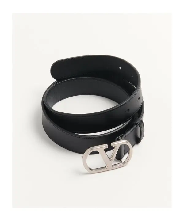 Valentino Garavani Vlogo Signature Buckled Belt - Black