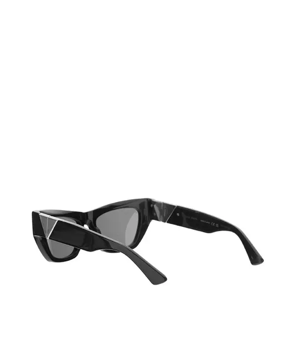 Bottega Veneta Cat Eye Frame Sunglasses With Gold Tone Inserts