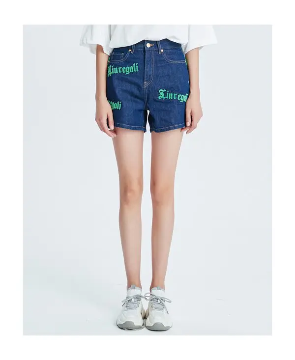 LIUREGALI High Waist Denim Shorts