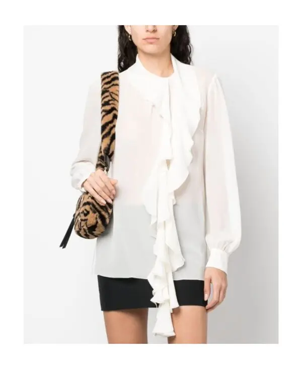 Dolce & Gabbana Ruched Georgette Blouse