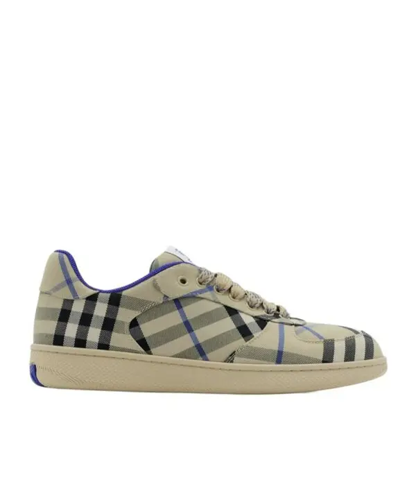 Burberry Checked Lace-up Sneakers - Check Lichen