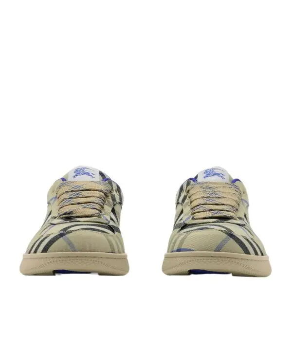 Burberry Checked Lace-up Sneakers - Check Lichen