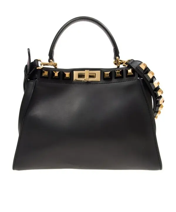 Fendi Logo Twist Lock Shoulder Bag
