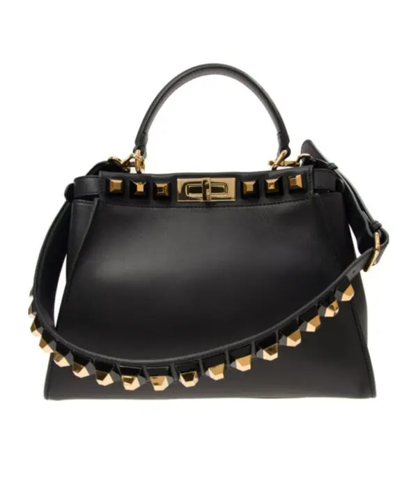 Fendi Logo Twist Lock Shoulder Bag