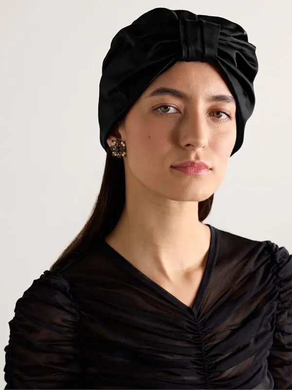 JENNIFER BEHR Sasha Knotted Hair Wrap - Black