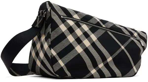 Burberry Shield Check-jacquard Messenger Bag