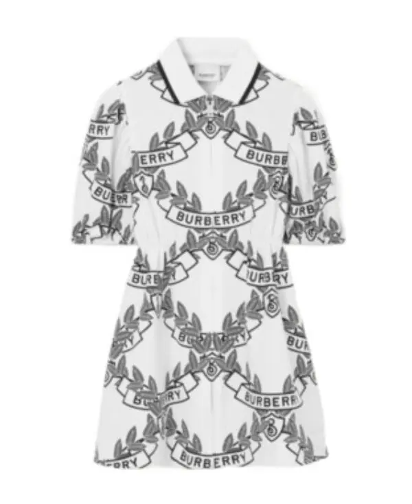 Burberry Crest-print Cotton Dress