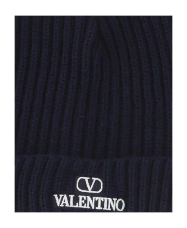 Valentino Garavani Logo Embroidered Knitted Beanie