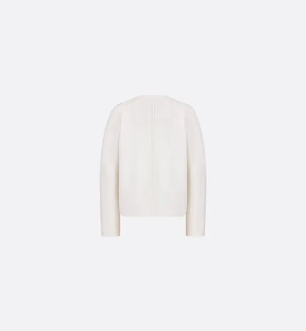 Dior Long-sleeved Knitted Cardigan With Gold Bee Embroidery