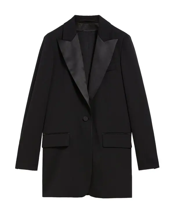 Max Mara Wool Tuxedo Style Coat