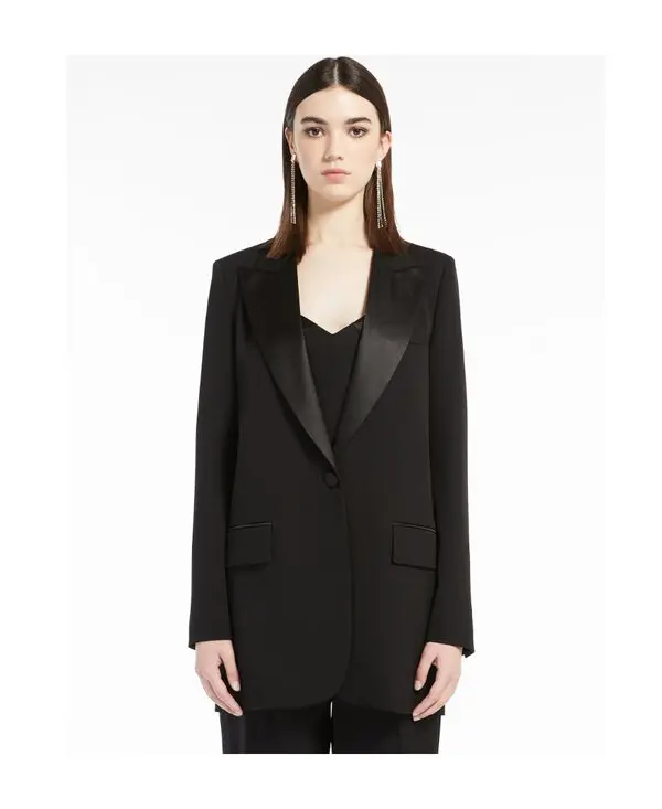 Max Mara Wool Tuxedo Style Coat