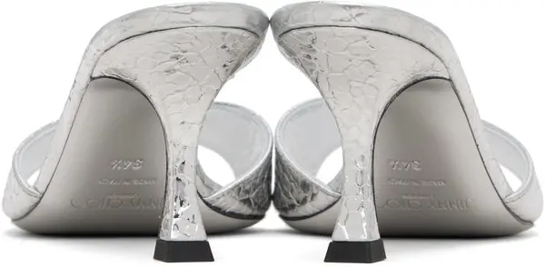 JIMMY CHOO Skye 70 Square Toe High-heeled Sandals - Silver