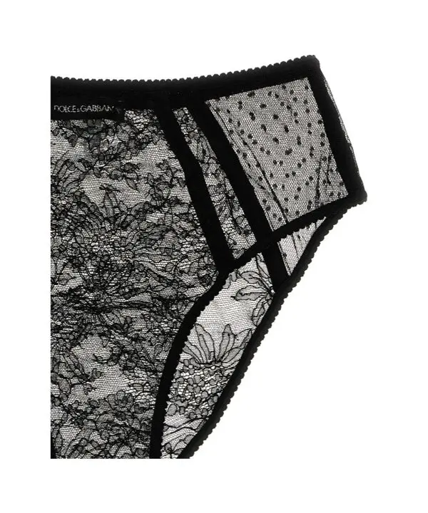 Dolce & Gabbana Dolce Gabbana High Waist Lace Detailed Briefs