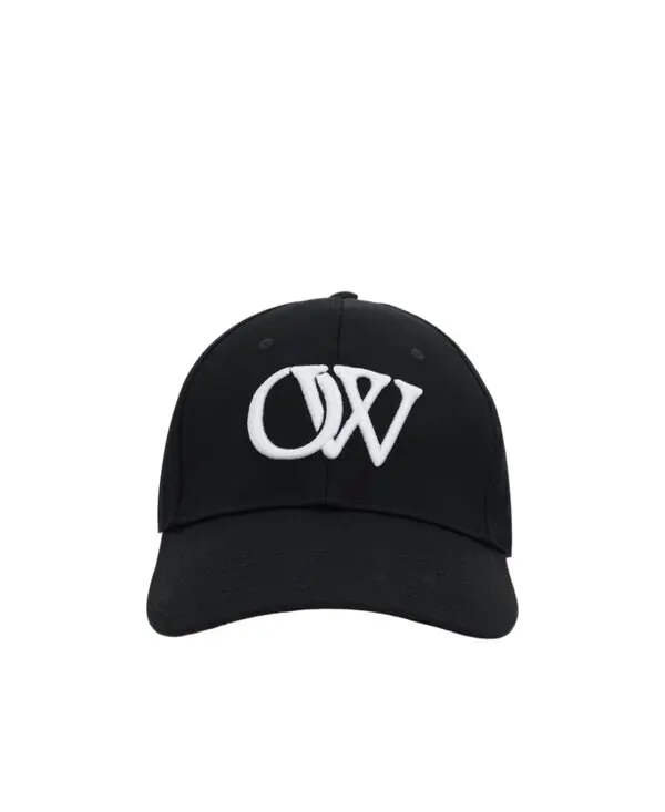 Off-White Logo Embroidered Baseball Cap - Black