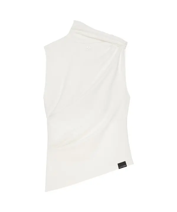 COURREGES Courrèges Sleeveless Draped Top - White