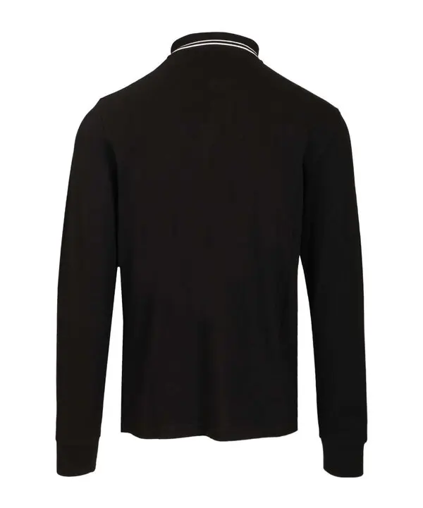 Stone Island Long-sleeved Polo Shirt - Black