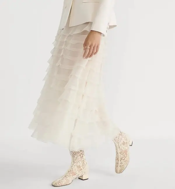 Dior Mid-length Ruffled Skirt