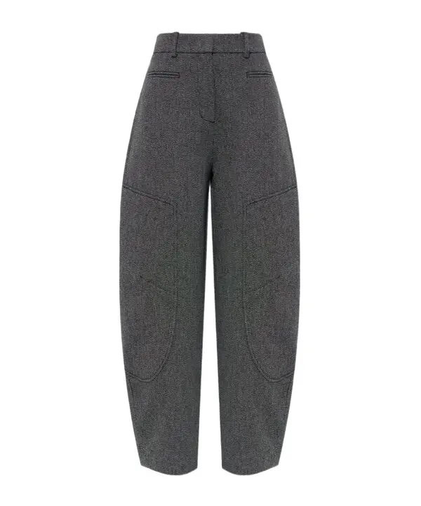 GANNI Casual Trousers With Belt Loops And Multiple Pockets