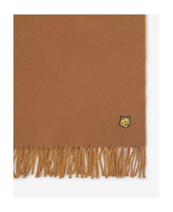 Maison Kitsuné Fox Knit Fringed Scarf