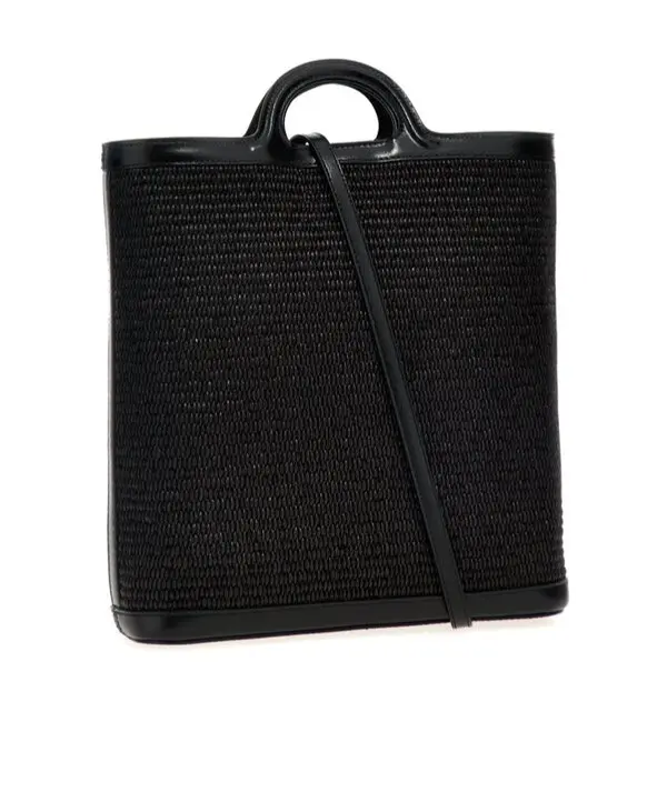 Marni Raffia Tote Bag With Logo Embroidery