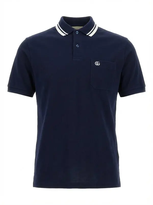 Gucci Logo Embroidered Short-sleeve Polo Shirt