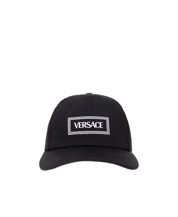 Versace Logo-embroidered Baseball Cap - Black