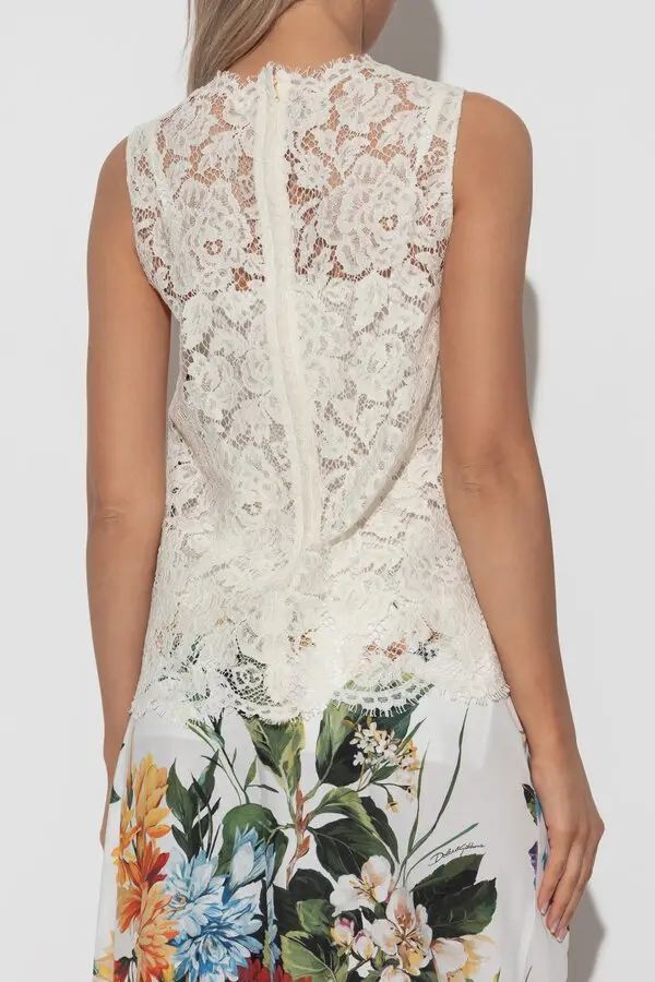 Dolce & Gabbana Sleeveless Lace Top