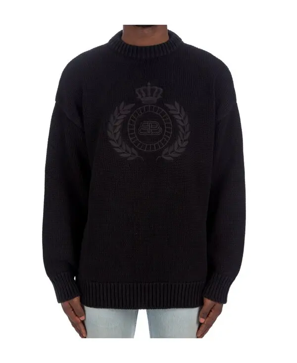 Balenciaga Bb Laurel Embroidered Crewneck Jumper