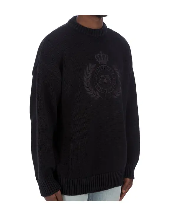 Balenciaga Bb Laurel Embroidered Crewneck Jumper
