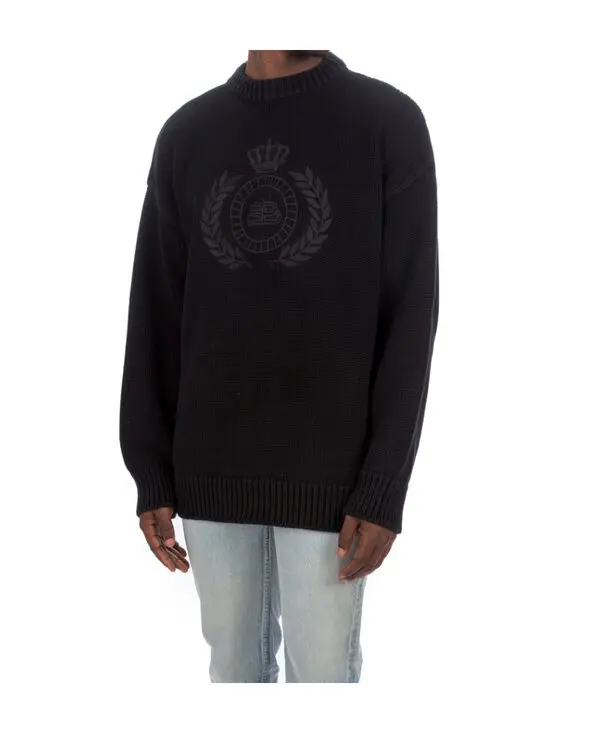Balenciaga Bb Laurel Embroidered Crewneck Jumper
