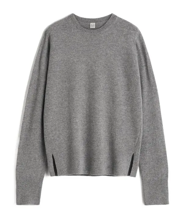 TOTEME Cashmere Crew-neck Sweater With Side Slits