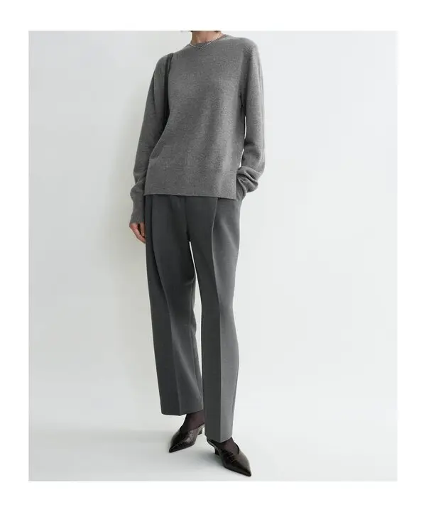 TOTEME Cashmere Crew-neck Sweater With Side Slits