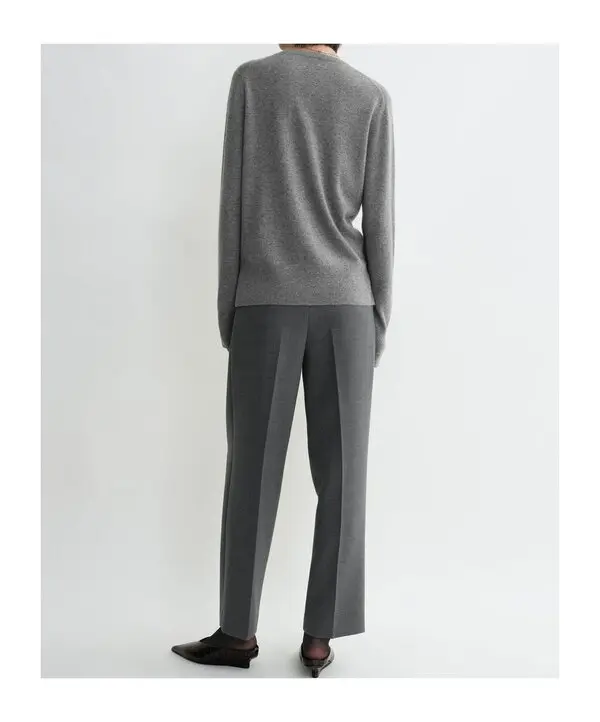 TOTEME Cashmere Crew-neck Sweater With Side Slits
