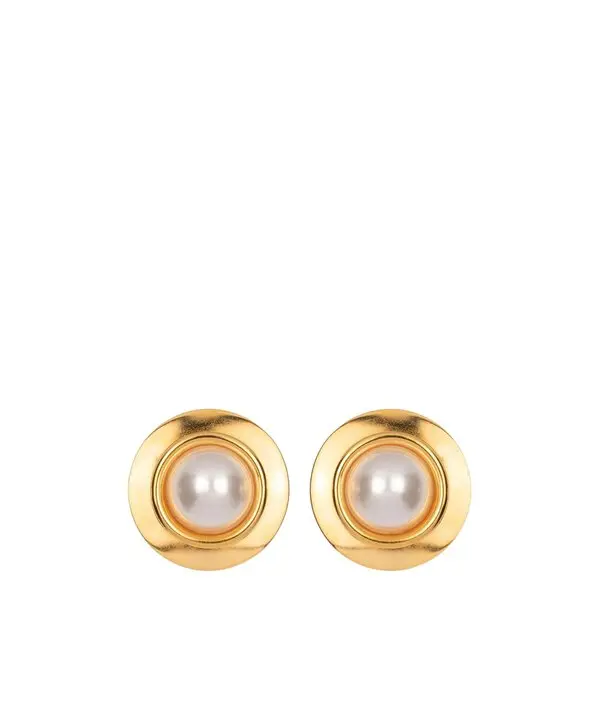 JENNIFER BEHR Alva Pearl Gold-plated Stud Earrings - Silver/gold