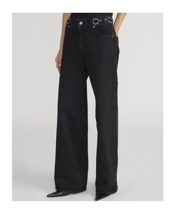 FRAME The O-ring Stroll Wide Leg Jeans