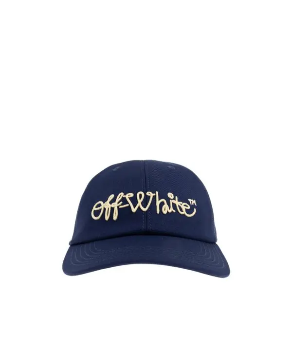 Off-White Embroidered Logo Baseball Cap - Navy Blue