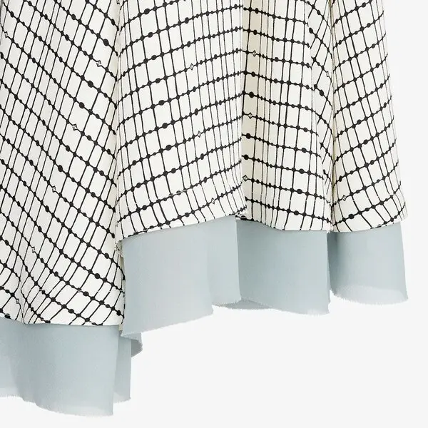 Fendi Sleeveless Grid Motif V-back Midi Dress