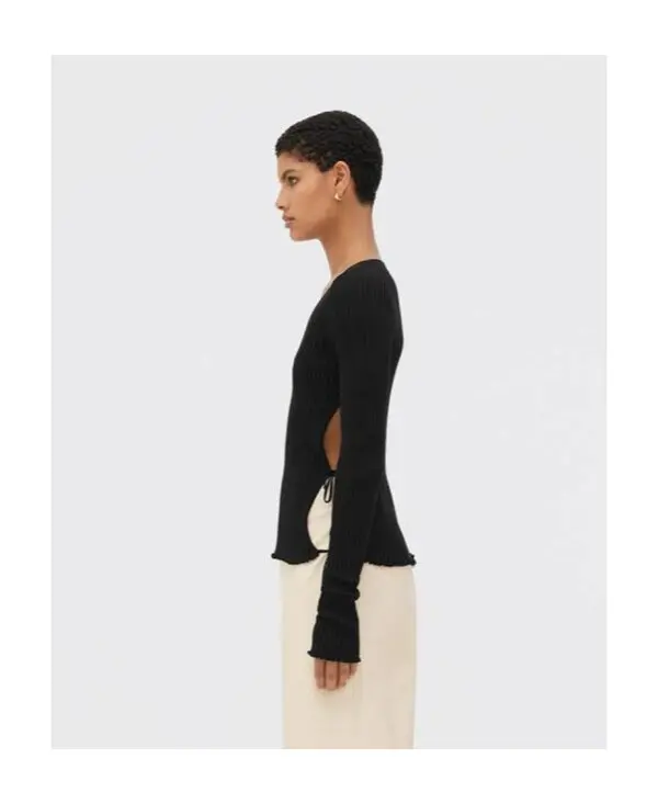Bottega Veneta V-neck Ribbed Jumper With Side Slits
