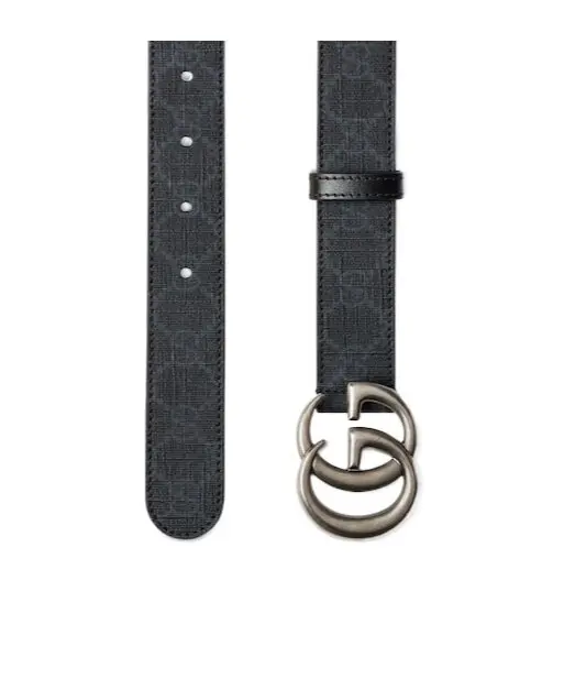 Gucci Gg Marmont Thin Belt - Black