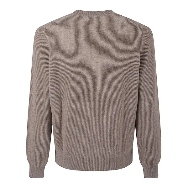 Brunello Cucinelli Ribbed Crew Neck Jumper - Gray