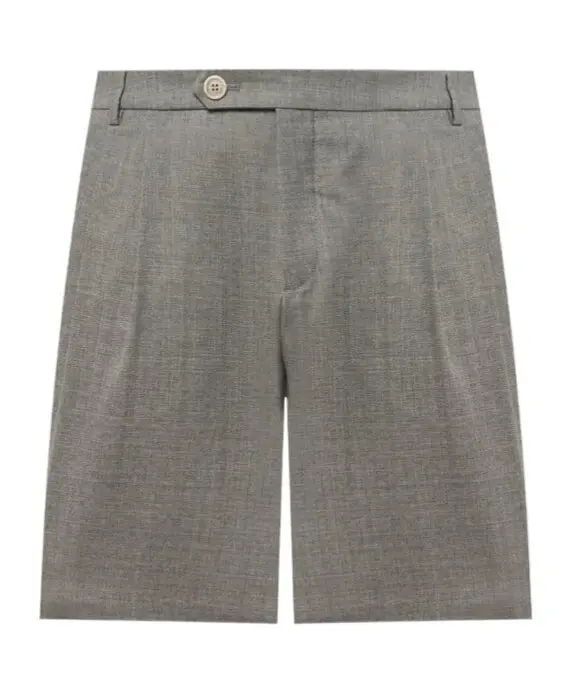 Brunello Cucinelli Belt Loop Shorts - Gray