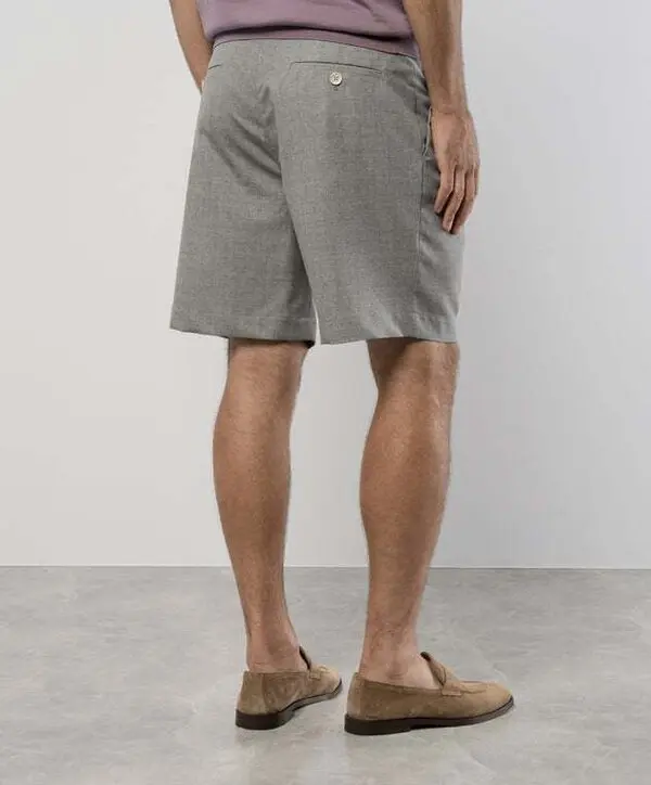 Brunello Cucinelli Belt Loop Shorts - Gray
