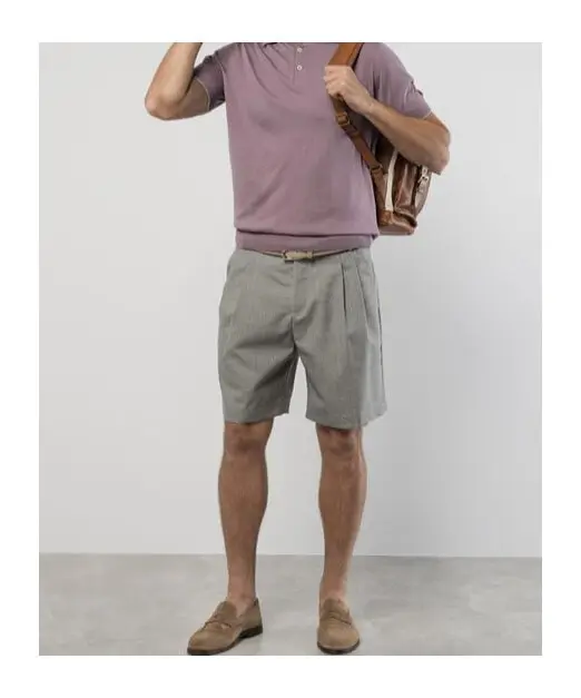 Brunello Cucinelli Belt Loop Shorts - Gray