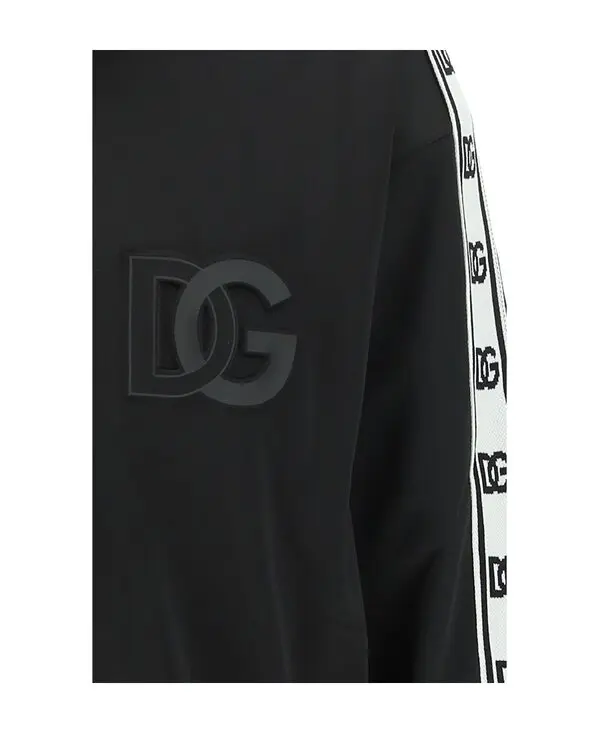 Dolce & Gabbana Logo Panel Bomber Jacket - Black