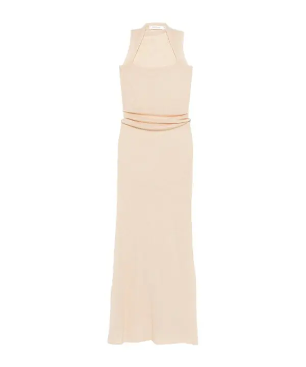 AYA MUSE Gathered Maxi Dress - Nude