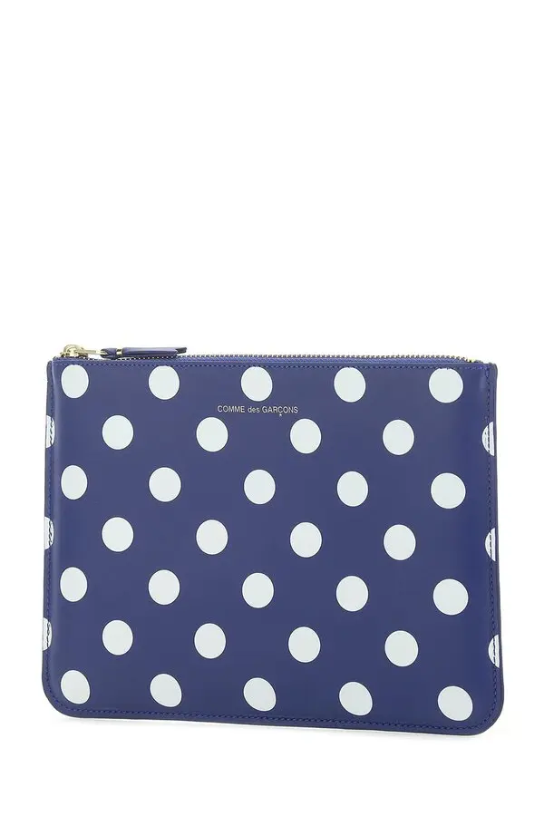 Comme Des Garçons Polka Dot Clutch Bag - Blue