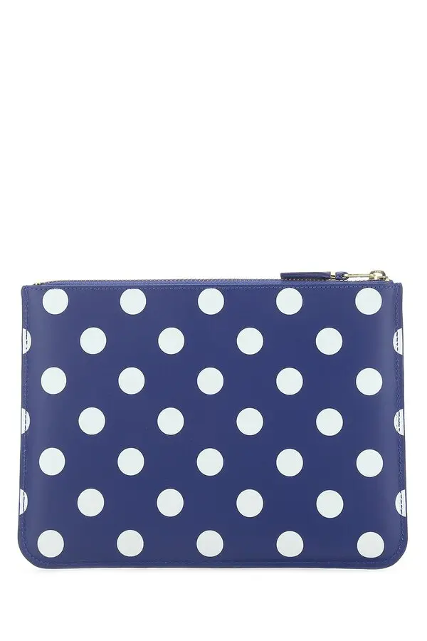 Comme Des Garçons Polka Dot Clutch Bag - Blue