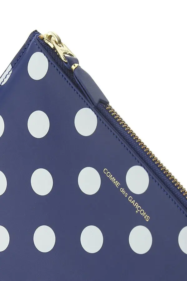 Comme Des Garçons Polka Dot Clutch Bag - Blue