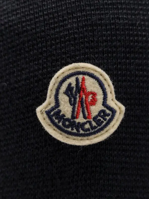 Moncler Padded Zip-up Cardigan With Zip Closure - Navy