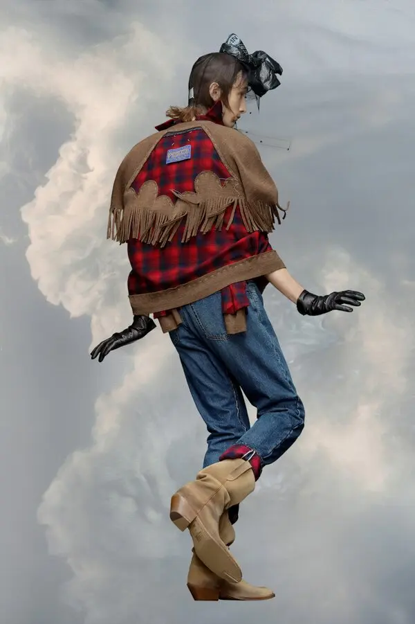 MAISON MARGIELA Pendleton Fringe Cardigan